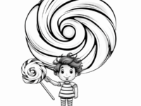 Peppermint Candy Coloring Pages